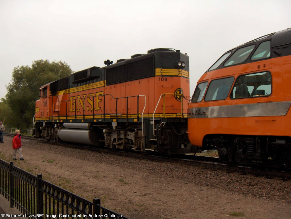 BNSF 108 visit the Depot